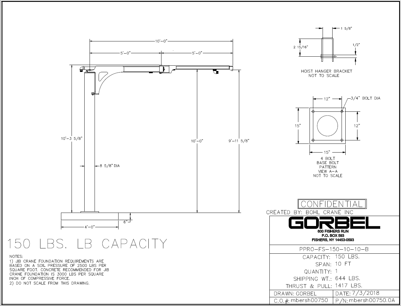 Gorbel Freestanding Articulated Pivot Pro Jib Crane | PPRO-FS – Bohl ...